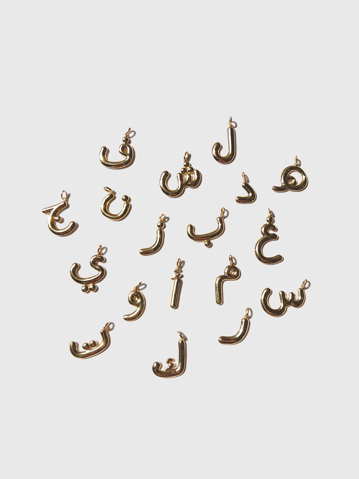 Arabic Bubble Letter Pendant - Gold – amolune